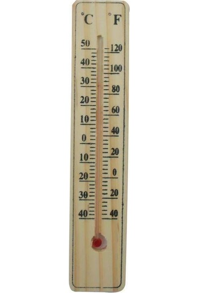 İstoç Toptan Ahşap Oda Termometresi Küçük Boy Ofis Bebek Çocuk Odası Isı Ölçer