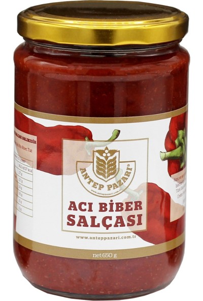 ANTEP PAZARI Acı Biber Salçası Ege Yöresi 650 gr