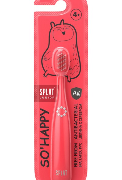 Splat So Happy Antibakteriyel Çoçuk Diş Fırcası +4 Splat So Happy Antibakteriyel Çoçuk Diş Fırcası +4