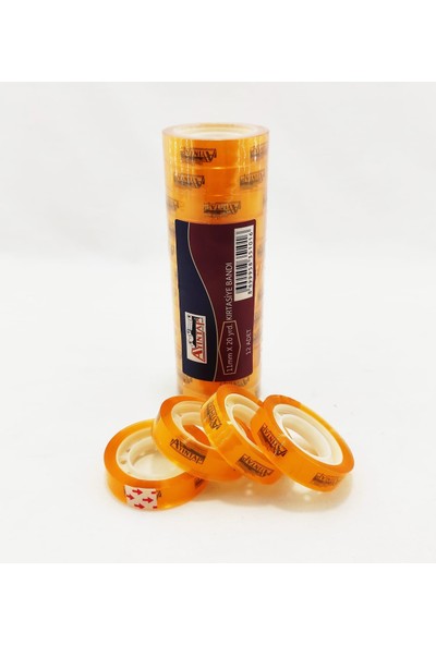 Ayıntap 11 mm x 20 Yrd. Şeffaf Ofis Para Bandı 12'li Paket