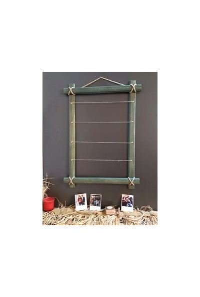 Ebruli Yeşil Ahşap Ipli Çerçeve 50X70 Ebruli Yeşil Ahşap Ipli Çerçeve 50X70
