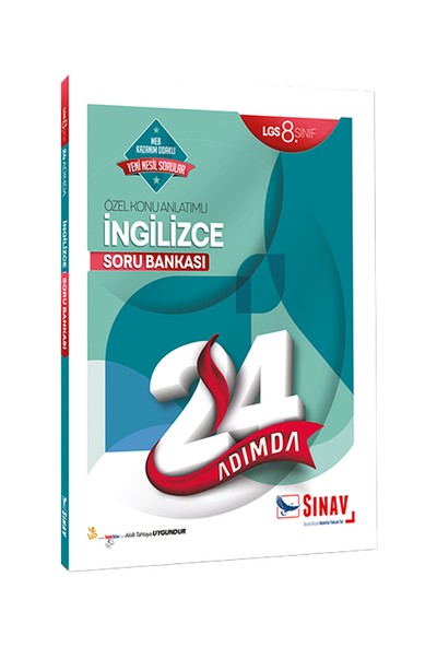 Sınav Yayınları 8. Sınıf LGS İngilizce 24 Adımda Özel Konu Anlatımlı Soru Bankası Sınav Yayınları 8. Sınıf LGS İngilizce 24 Adımda Özel Konu Anlatımlı Soru Bankası