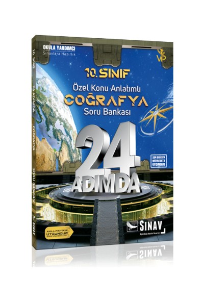 Sınav Yayınları 10. Sınıf Coğrafya 24 Adımda Özel Konu Anlatımlı Soru Bankası Sınav Yayınları 10. Sınıf Coğrafya 24 Adımda Özel Konu Anlatımlı Soru Bankası