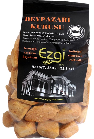 Ezgi Tereyağlı Beypazarı Kurusu 350 G(Coğrafi İşaret ödüllü /Taş Fırında Üretilmiştir) Ezgi Tereyağlı Beypazarı Kurusu 350 G(Coğrafi İşaret ödüllü /Taş Fırında Üretilmiştir)
