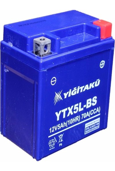 Yiğit Akü 12 V 5 Ah Motosiklet Aküsü
