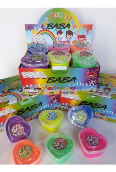 Erbek Plastik 2 Adet Pofuduk Crazy Slime Kalpli Kutu Karışık Renk Erbek Plastik 2 Adet Pofuduk Crazy Slime Kalpli Kutu Karışık Renk