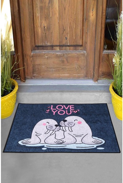 Vip Gross Fok Balığı Figürlü Kapı Önü Paspası 50x70 cm