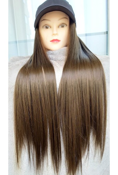 Siyah Şapkalı Sentetik Peruk Saç (Açık Kestane) Siyah Şapkalı Sentetik Peruk Saç (Açık Kestane)