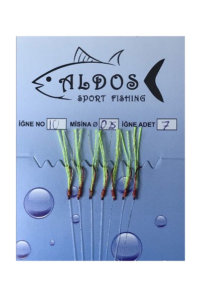 Aldos Çapari Istavrit Çaparisi 10 no kırmızı 7 iğneli