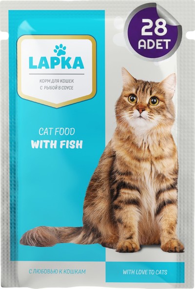 Lapka Pouch Balık Etli Yaş Kedi Maması 85 gr x 28 Adet