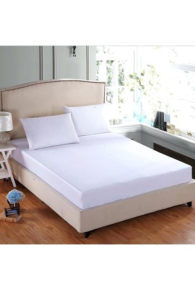 Gön Ev Tekstili Çift Kişilik Beyaz Lastikli Penye Çarşaf Supreme 160 x 200 cm Pamuk Gön Ev Tekstili Çift Kişilik Beyaz Lastikli Penye Çarşaf Supreme 160 x 200 cm Pamuk