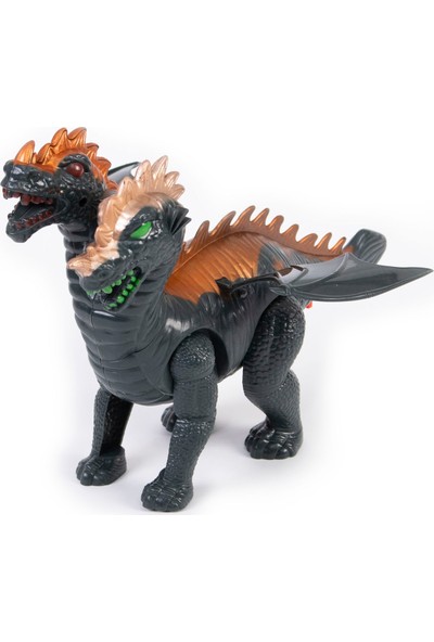 Birlik Oyuncak Sesli Işıklı ve Hareketli Çift Başlı Dinazor