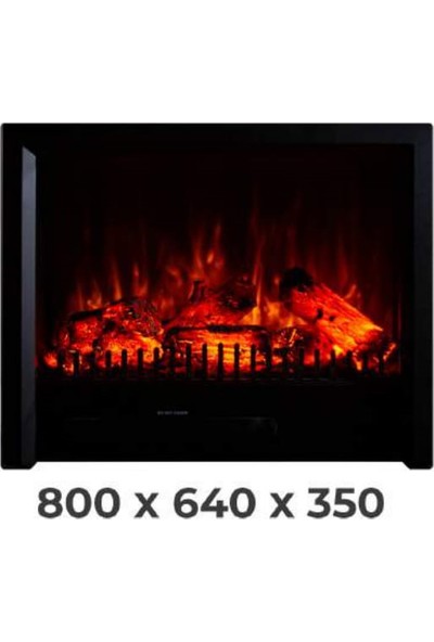 Beyaz Elektrikli Şömine