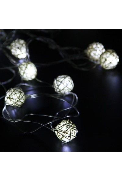 Taled 2 Metre 20 Ledli Rattan Top LED Işık Aydınlatma Pilli Orta Boy Taled 2 Metre 20 Ledli Rattan Top LED Işık Aydınlatma Pilli Orta Boy