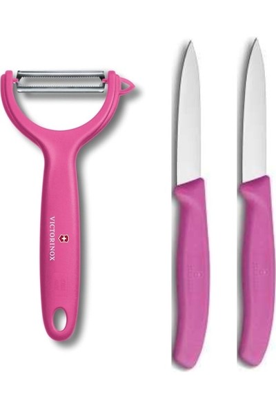 Victorinox Pembe Soyacak ve Soyma Bıçak Seti 6079 Victorinox Pembe Soyacak ve Soyma Bıçak Seti 6079