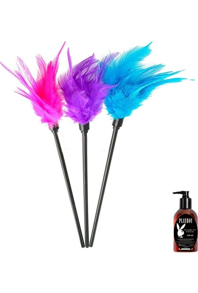 Pipedream Feather Tickler Gıdıklayıcı Tüy ve Playboy Masaj Yağı Pipedream Feather Tickler Gıdıklayıcı Tüy ve Playboy Masaj Yağı