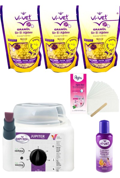 Depiroll Ağda Isıtıcı Seti 800ML Ağda Makinası(3lü Boncuk Ağda Seti) Depiroll Ağda Isıtıcı Seti 800ML Ağda Makinası(3lü Boncuk Ağda Seti)