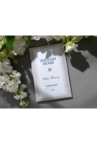 English Home Beyaz Çiçekler Kokulu Kese 19 gr Bej