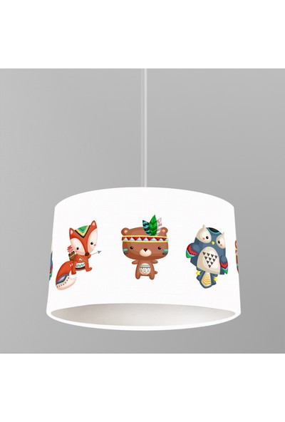 JUNİOR Kızılderili Hayvan Figürlü Cocuk Odası Sarkıt Avize