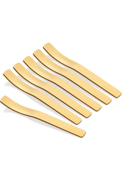 The Mia Çay Kaşığı 6 Parça - 11 cm Parlak Gold