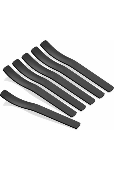 The Mia Çay Kaşığı 6 Parça - 11 cm Mat Siyah