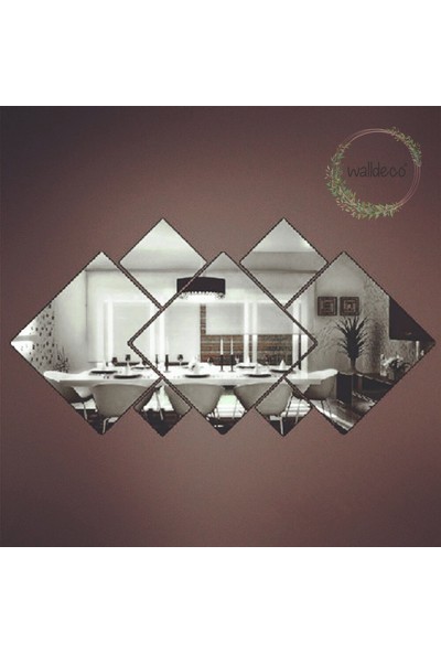 Walldeco Dekoratif Kare Karışık Pleksi Ayna
