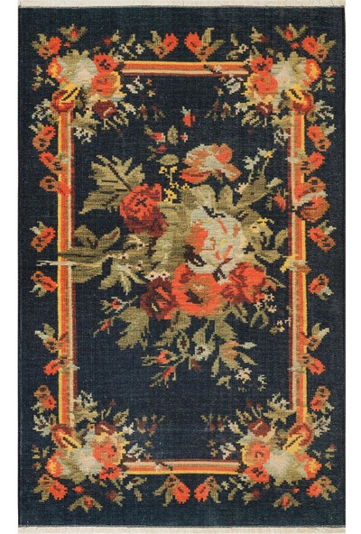 Eko Halı Ruby Rb 04 Geleneksel Desenli Antrasit Yıkanabilir Pamuk Baskı Kilim Eko Halı Ruby Rb 04 Geleneksel Desenli Antrasit Yıkanabilir Pamuk Baskı Kilim
