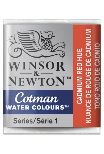 Winsor & Newton : Cotman Sulu Boya : Yarım Tablet : Cadmium Red Hue 095 Winsor & Newton : Cotman Sulu Boya : Yarım Tablet : Cadmium Red Hue 095