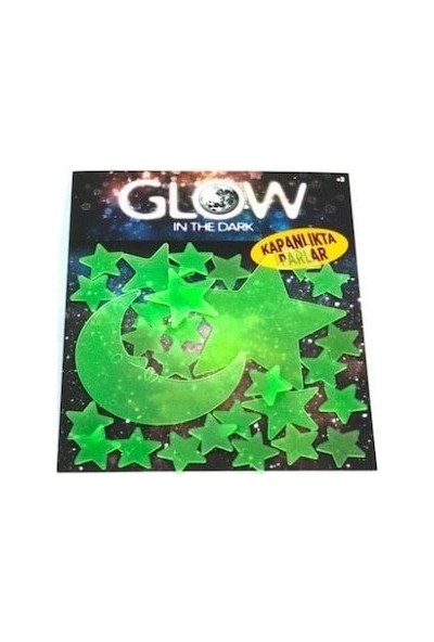 Giraffe Artikel Fosforlu Duvar Süsü Ay Yıldız