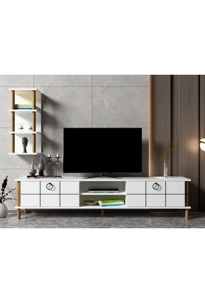 Ayaz Home Lotus Tv Ünitesi Beyaz
