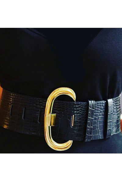 BellaVino Kadın Siyah Kalın Kemer R171 BellaVino Kadın Siyah Kalın Kemer R171