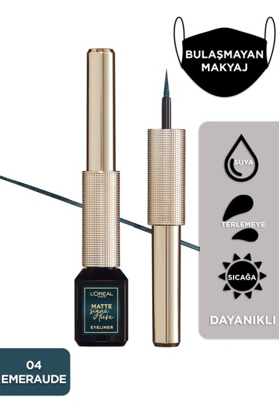 L'Oréal Paris Matte Signature Eyeliner 04 Emeraude - Yeşil L'Oréal Paris Matte Signature Eyeliner 04 Emeraude - Yeşil