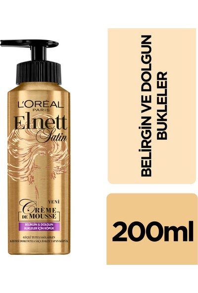 L'Oréal Paris Elnett Belirgin ve Dolgun Bukleler için Köpük L'Oréal Paris Elnett Belirgin ve Dolgun Bukleler için Köpük