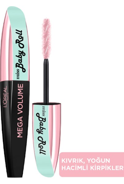 L'Oréal Paris Miss Baby Roll Siyah Maskara L'Oréal Paris Miss Baby Roll Siyah Maskara