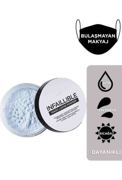 L'Oréal Paris Infaillible Magic Loose Powder - Transparan Toz Pudra L'Oréal Paris Infaillible Magic Loose Powder - Transparan Toz Pudra