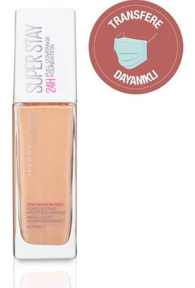 Maybelline New York Superstay 24H Fondöten - 040 Fawn Maybelline New York Superstay 24H Fondöten - 040 Fawn