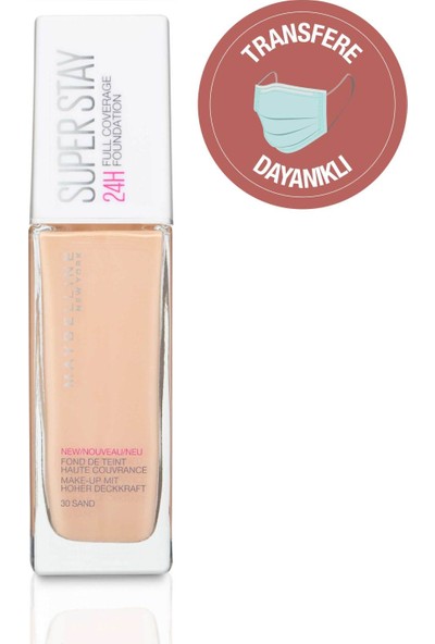 Maybelline New York Superstay 24H Fondöten - 030 Sand Maybelline New York Superstay 24H Fondöten - 030 Sand