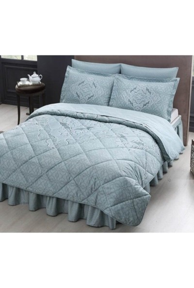 Taç Olivia Saten Çift Kişilik Uyku Seti Mint