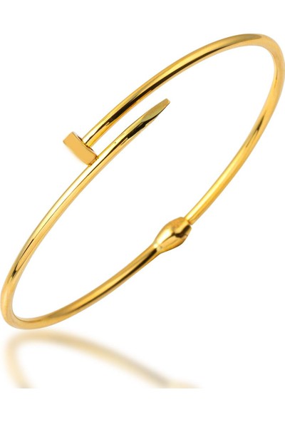 Bilezikci Taşsız 14 Ayar Çivi Altın Bilezik