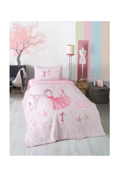 Clasy Tek Kişilik 4 Mevsim Kapitone Nevresim Seti Romantic Girl