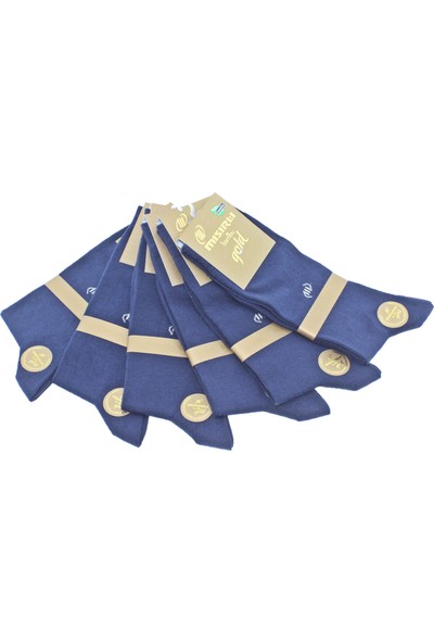 Mısırlı Lacivert Renk Bambu Dikişsiz Burun Çorap 6'lı Mısırlı Lacivert Renk Bambu Dikişsiz Burun Çorap 6'lı