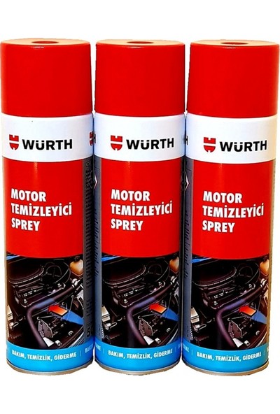Würth Hızlı Motor Temizleme Spreyi 500 ml ( 3 Lü Set)
