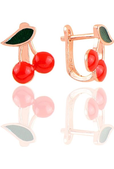 Söğütlü Silver Gümüş Klipsli Kiraz Küpe