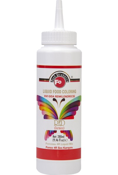 Fo Kırmızı Sıvı Gıda Boyası 280 ml