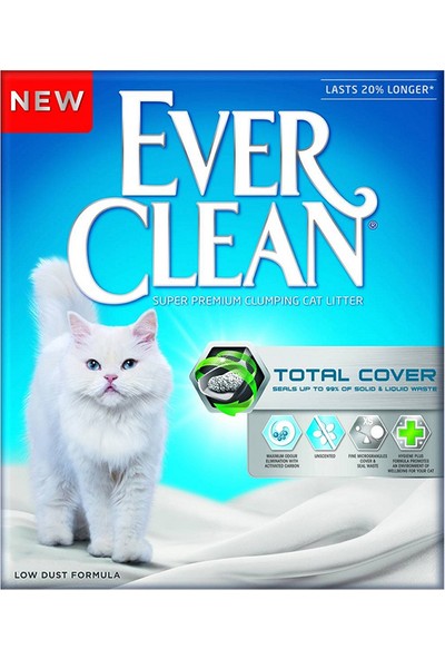 Ever Clean Total Cover Kedi Kumu 10 Lt x 2