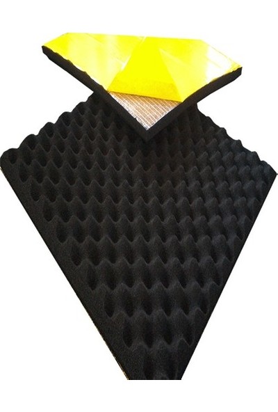 Desibel Akustik Yanmaz Yumurta Sünger Kendinden Yapışkanlı Alev Almaz Viyol 100cm x 100cm x 30mm 50-60 DNS Bantlı