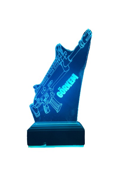 Modiwa Design Fortnite Scar 16 Renk LED Gece Lambası Modiwa Design Fortnite Scar 16 Renk LED Gece Lambası