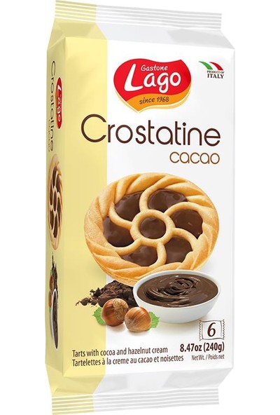 Gastone Lago Kakao & Fındık Kremalı Mini Tart 240 gr Gastone Lago Kakao & Fındık Kremalı Mini Tart 240 gr