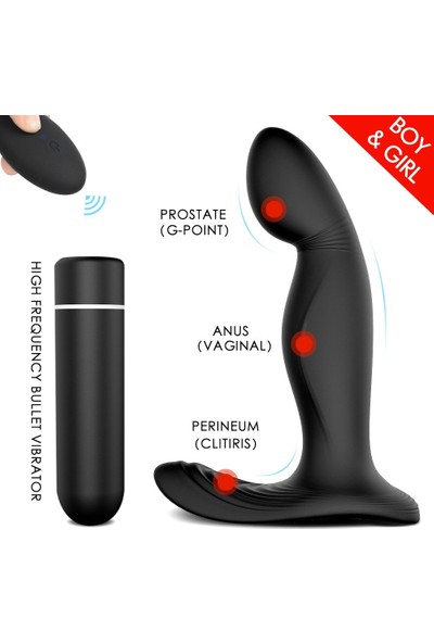 S-Hande Zeus-Rct Anal Vajinal ve Klitoris Uyarıcı Kumandalı Şarjlı Vibratör S-Hande Zeus-Rct Anal Vajinal ve Klitoris Uyarıcı Kumandalı Şarjlı Vibratör