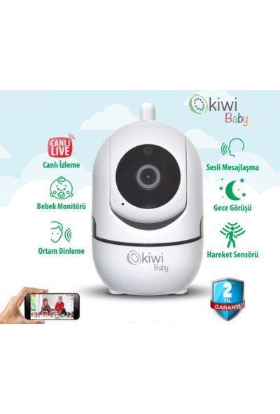 Kiwi 720P Wifi Ip Bebek Bakıcı Kamerası Kiwi 720P Wifi Ip Bebek Bakıcı Kamerası